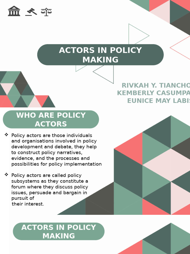 Actors of Public Policy 1 | PDF