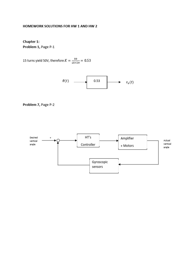 HW1 and HW2 Solutions | PDF