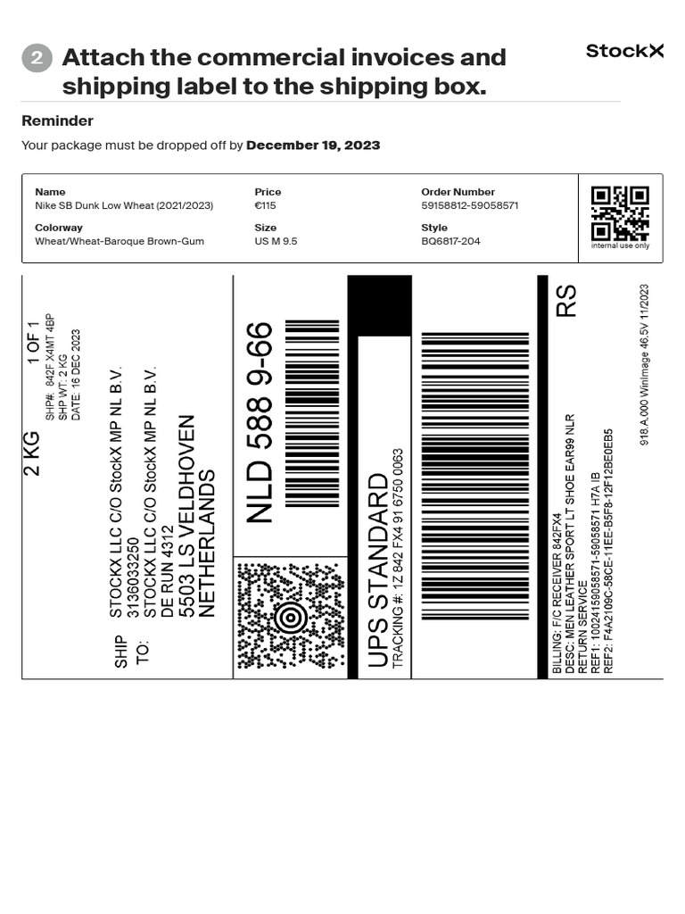StockX - Fatura | PDF