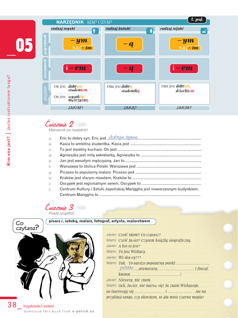 Coursebook - Krok Po Kroku - Lesson - 05 - Page 38 | PDF