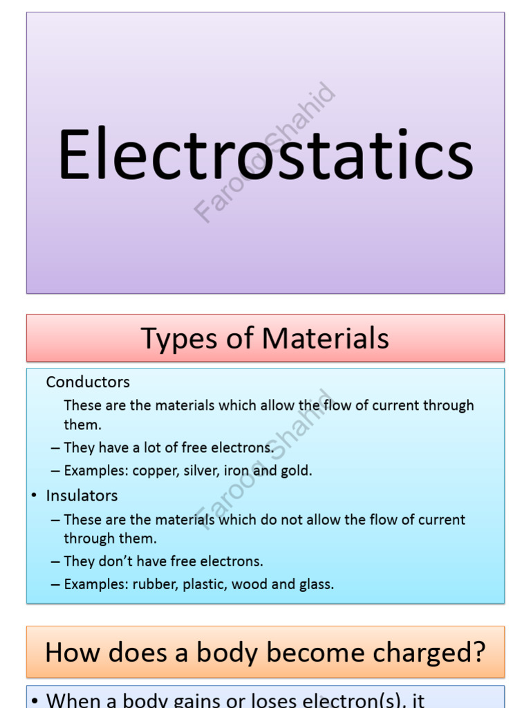 Electrostatics | PDF