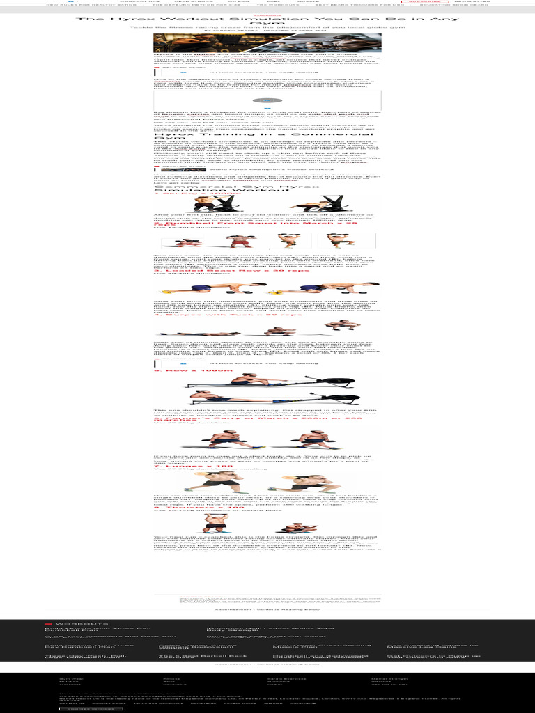 7 Best Moves For Your Hyrox Workout | PDF