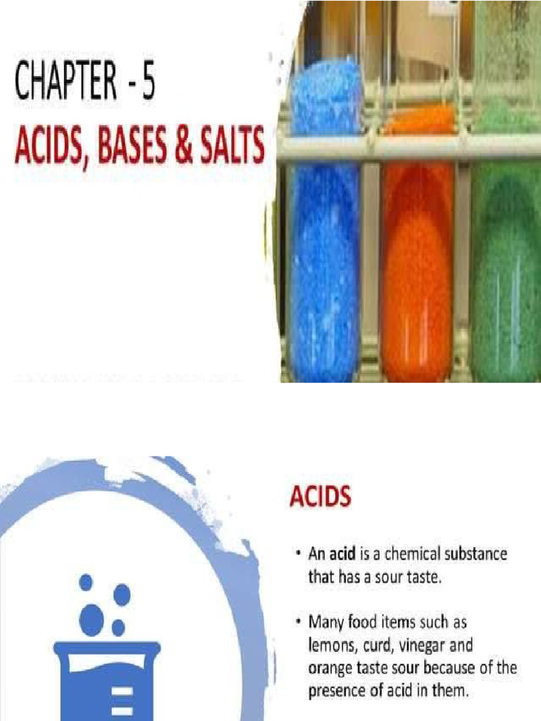 Acids, Bases and Alkali-Grade 7 | PDF