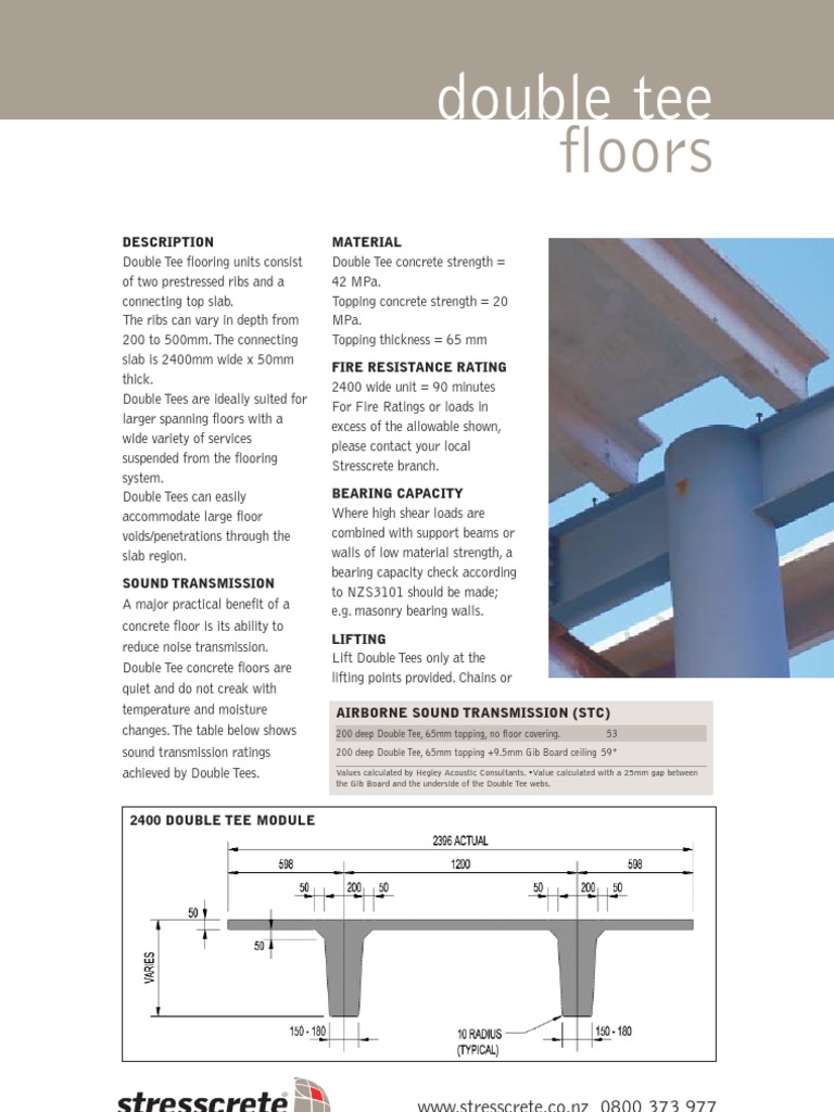 Precast Double Tee Flooring Details | PDF
