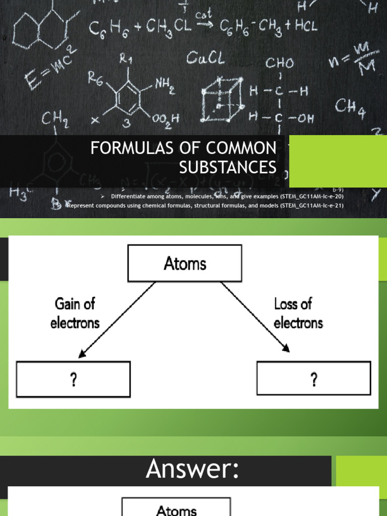 3. Formulas of Common Substances 1 | PDF