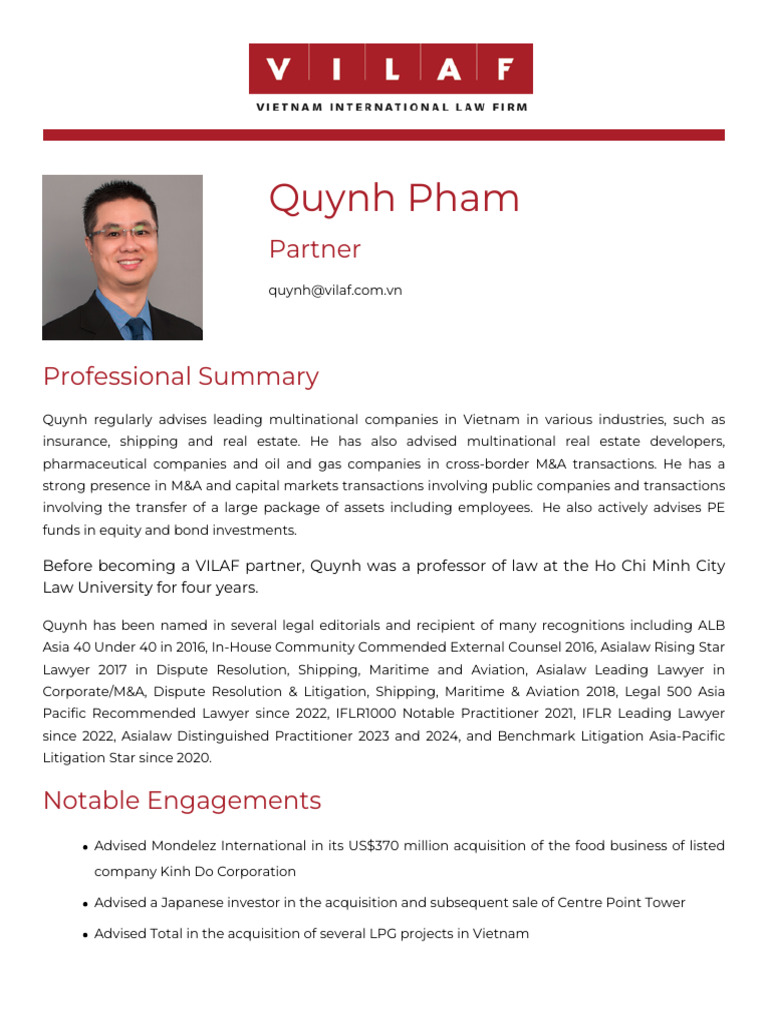 Vilaf Pham Si Hai Quynh | PDF