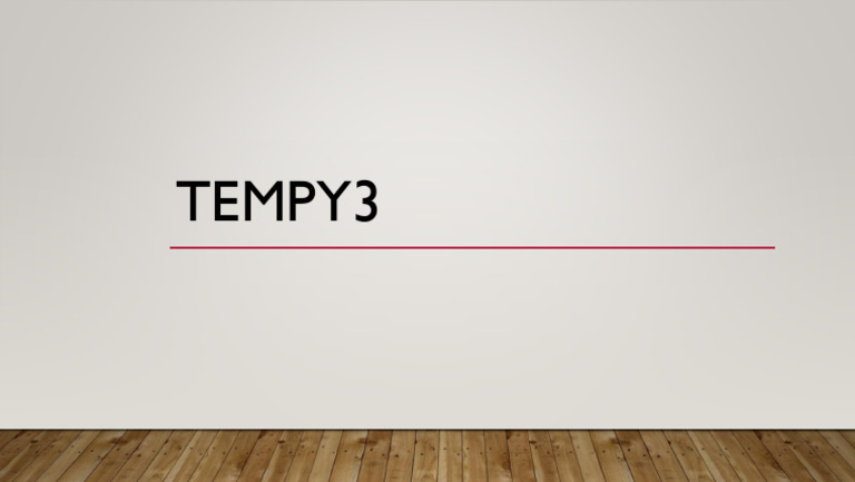 Tempy 3 | PDF