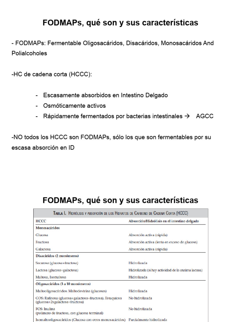 ANEXO - Alimentación Baja en FODMAPs - PDF | PDF