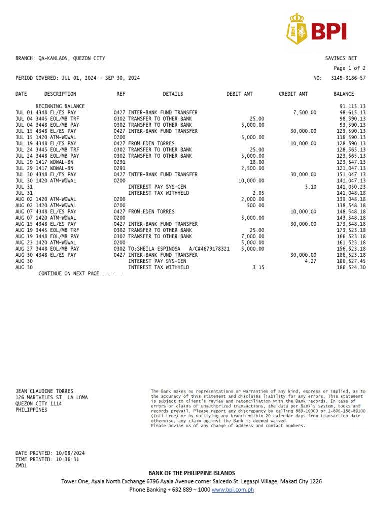 Claudine Bpi F | PDF