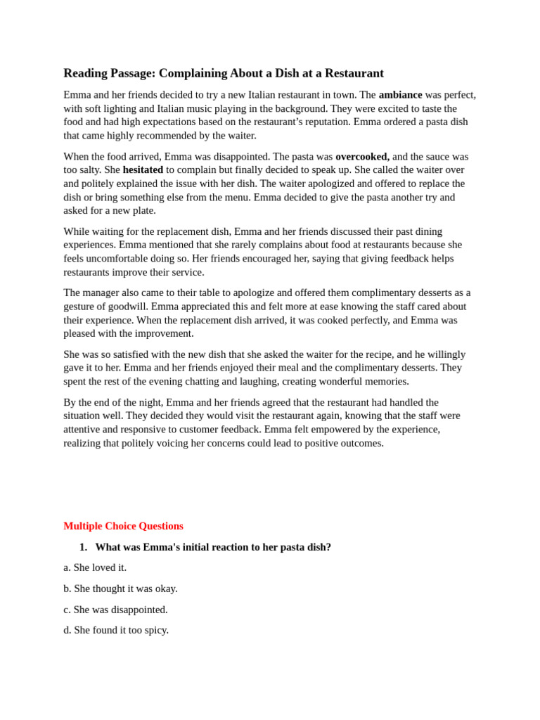 Reading Passage | PDF