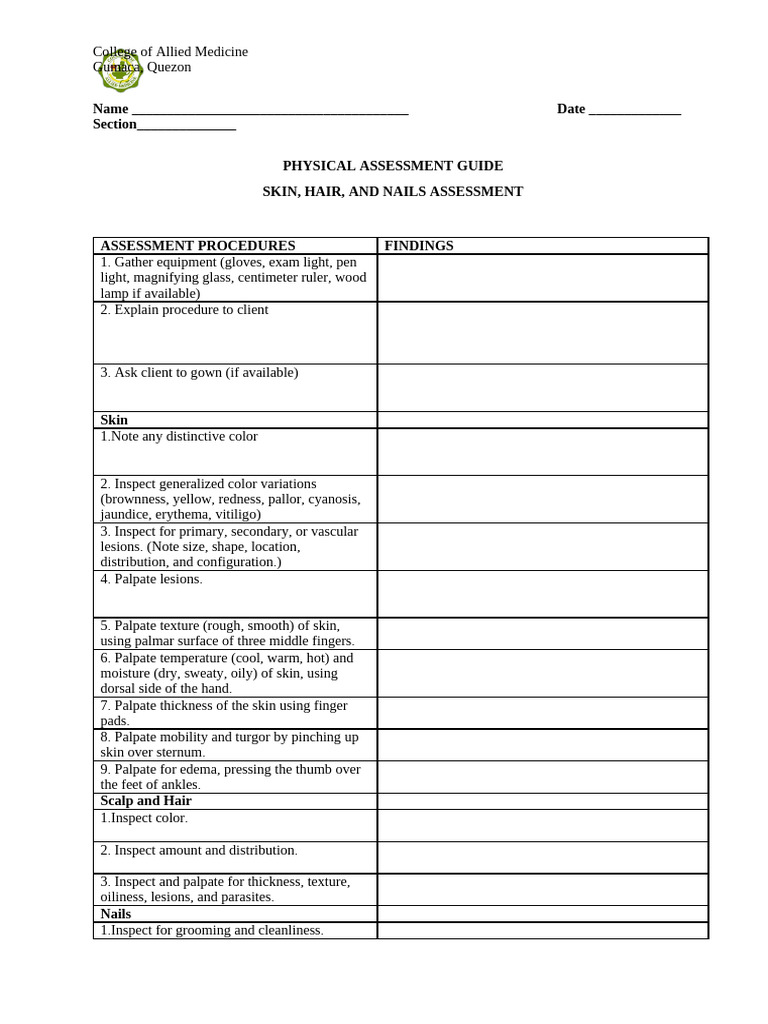 Compilation of Physical Assessment Guide 2 | PDF