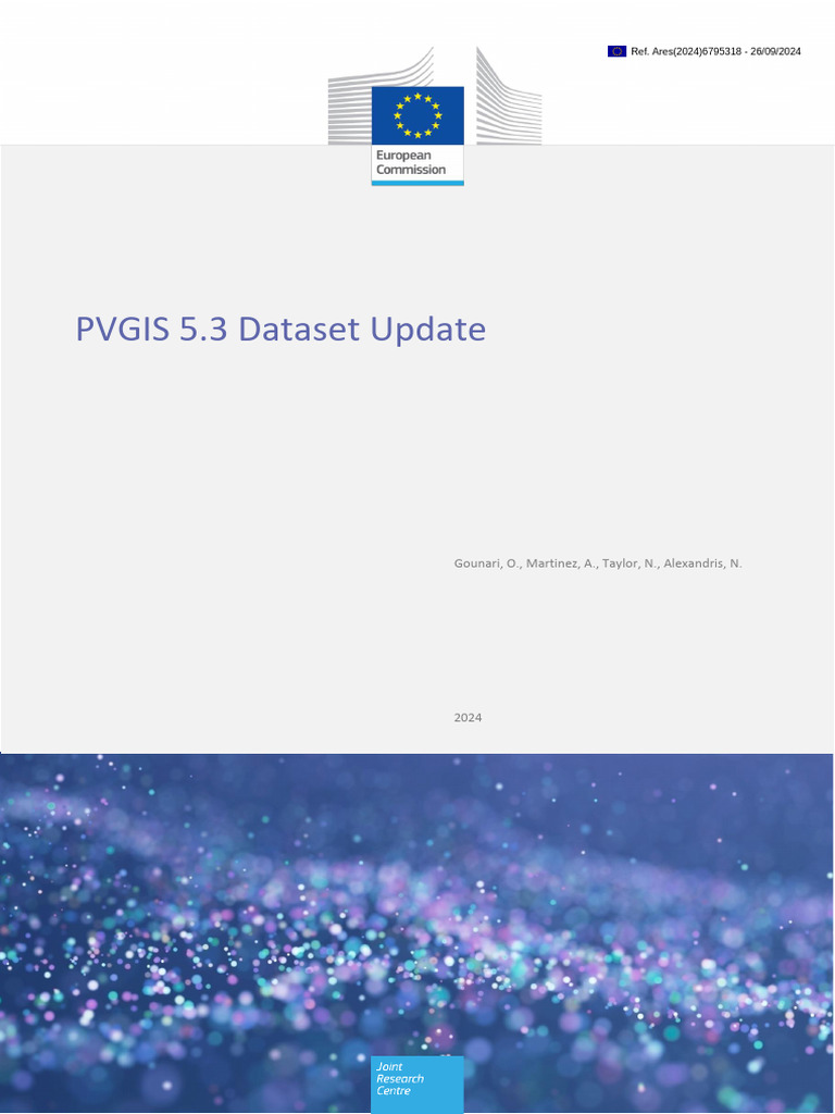 Report 2024 PVGIS 5.3 Datasets Update | PDF