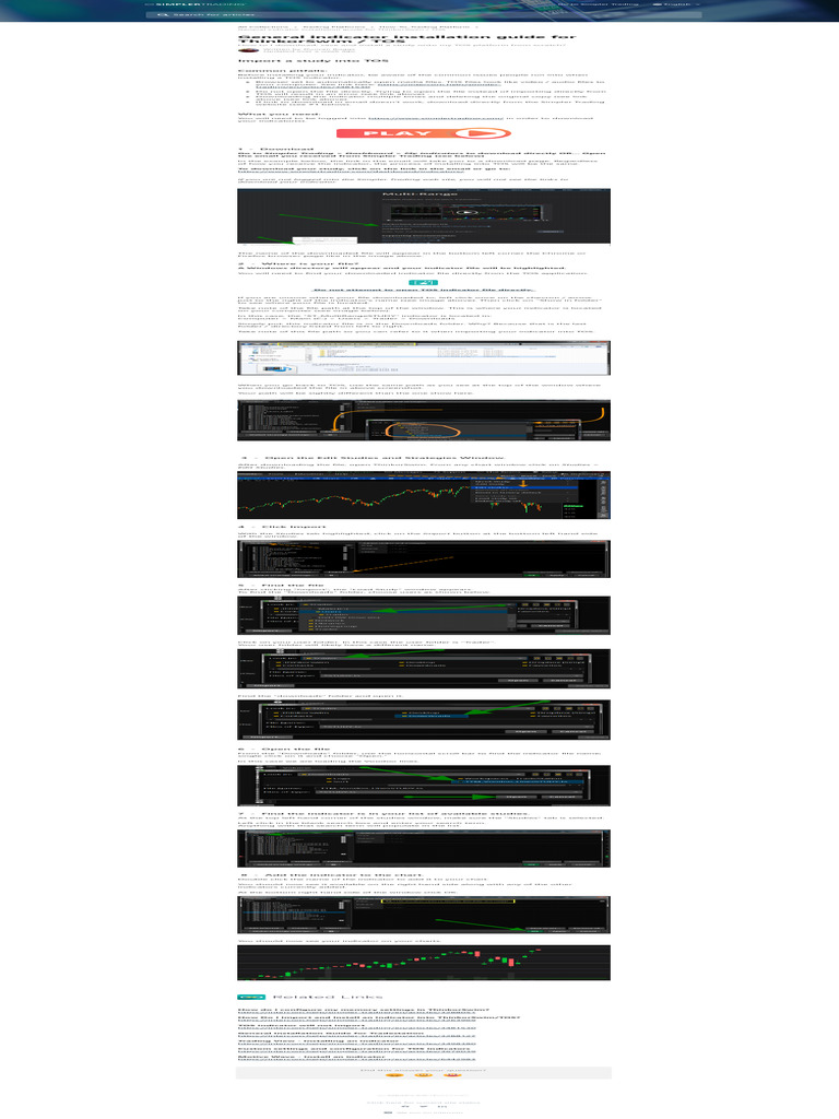 General Indicator Installation Guide For ThinkorSwim - TOS - Simpler Trading Help Center | PDF ...