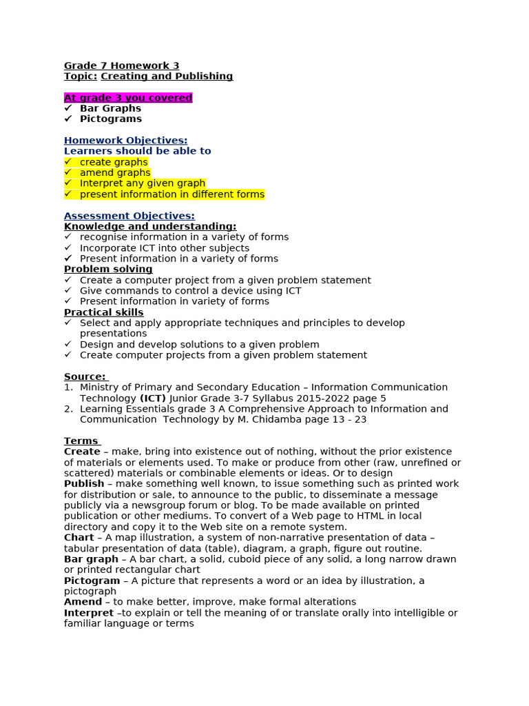 Grade 7 Homework 3 | PDF