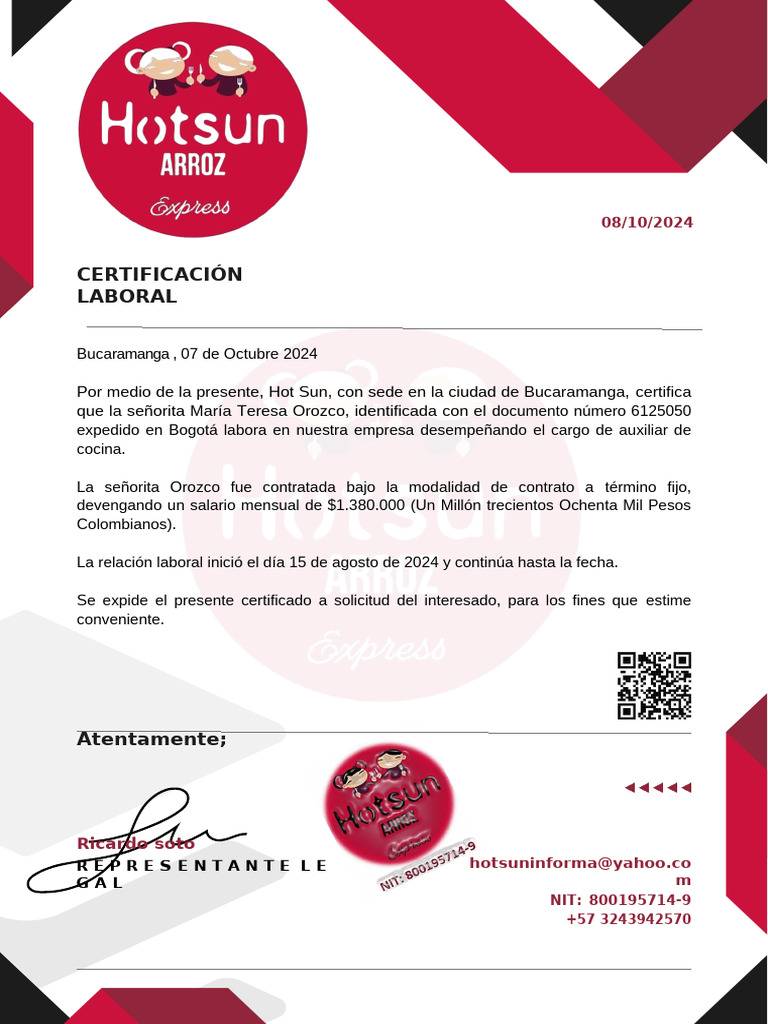 certificación laboral | PDF