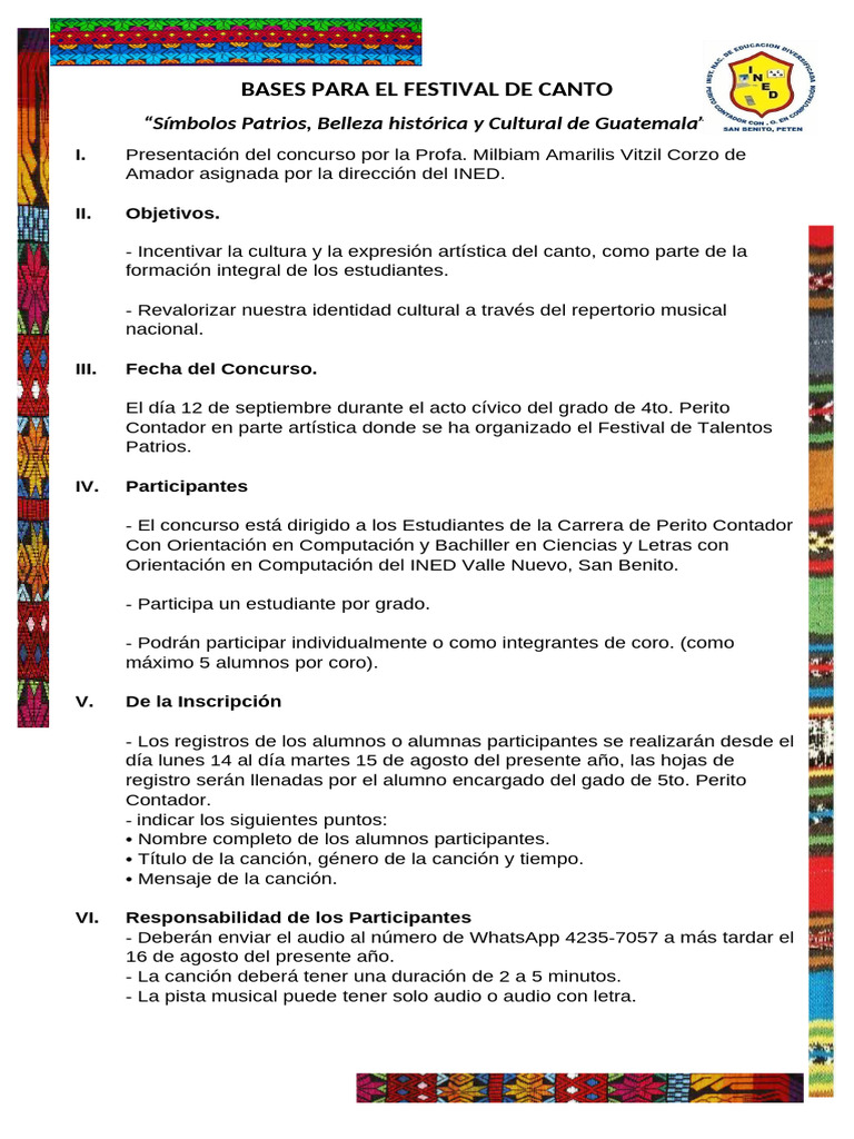 Bases Festival De Canto Pdf