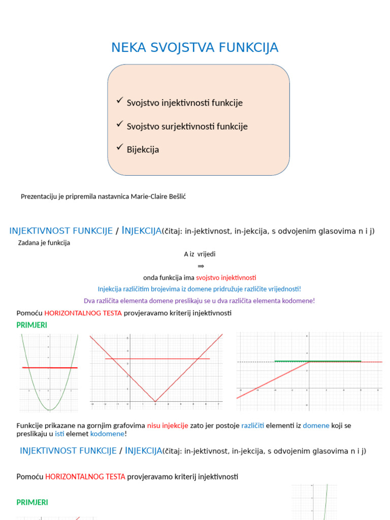 2 Svojstva Funkcija | PDF