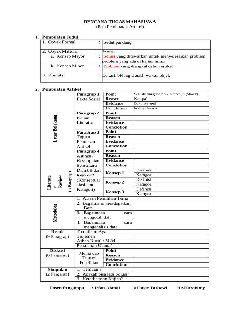 Rencana Mahasiswa | PDF