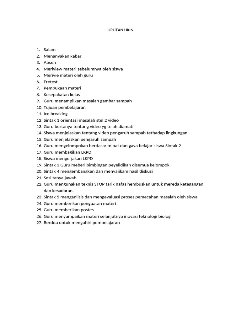 URUTAN UKIN | PDF