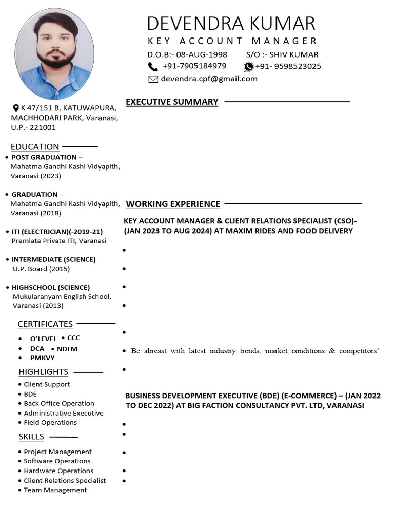 Devendra CV PG | PDF