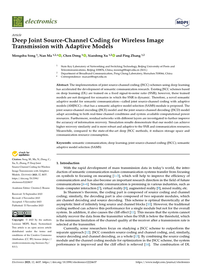 Deep Joint Source-Channel Coding For Wireless Image Transmission With ...