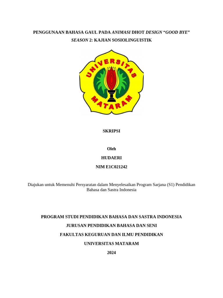 PROPOSAL FIK BENAR_2 | PDF
