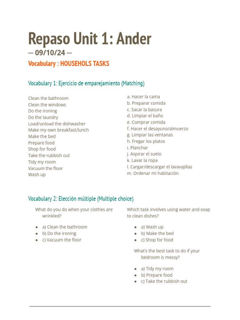 Exercises Unit 1 Oxford Synchronize 3 Studentbook | PDF | Foreign Language Studies | Self ...