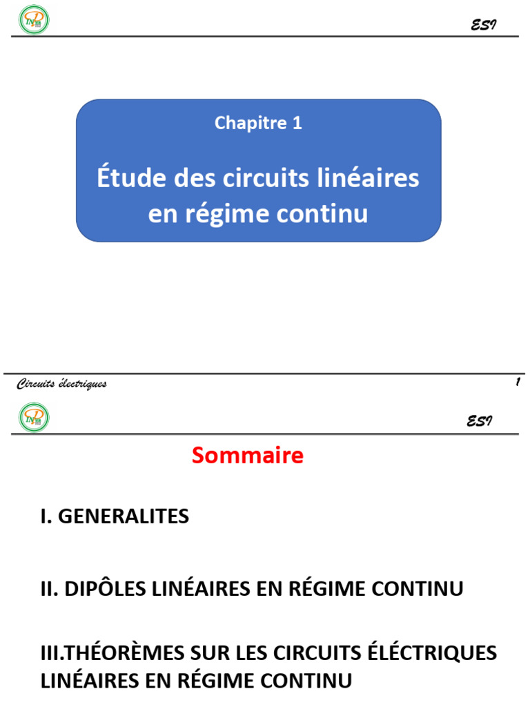 Circuit Électrique en Regime Continu | PDF