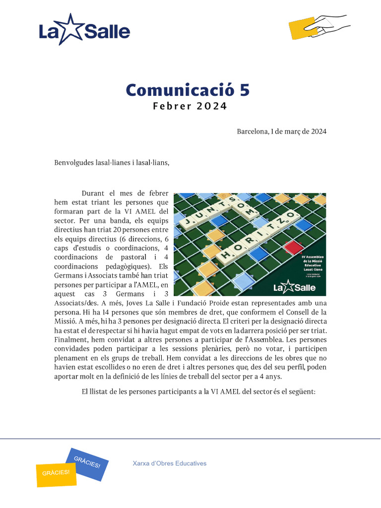Comunicacio 6 Febrer 2024 | PDF