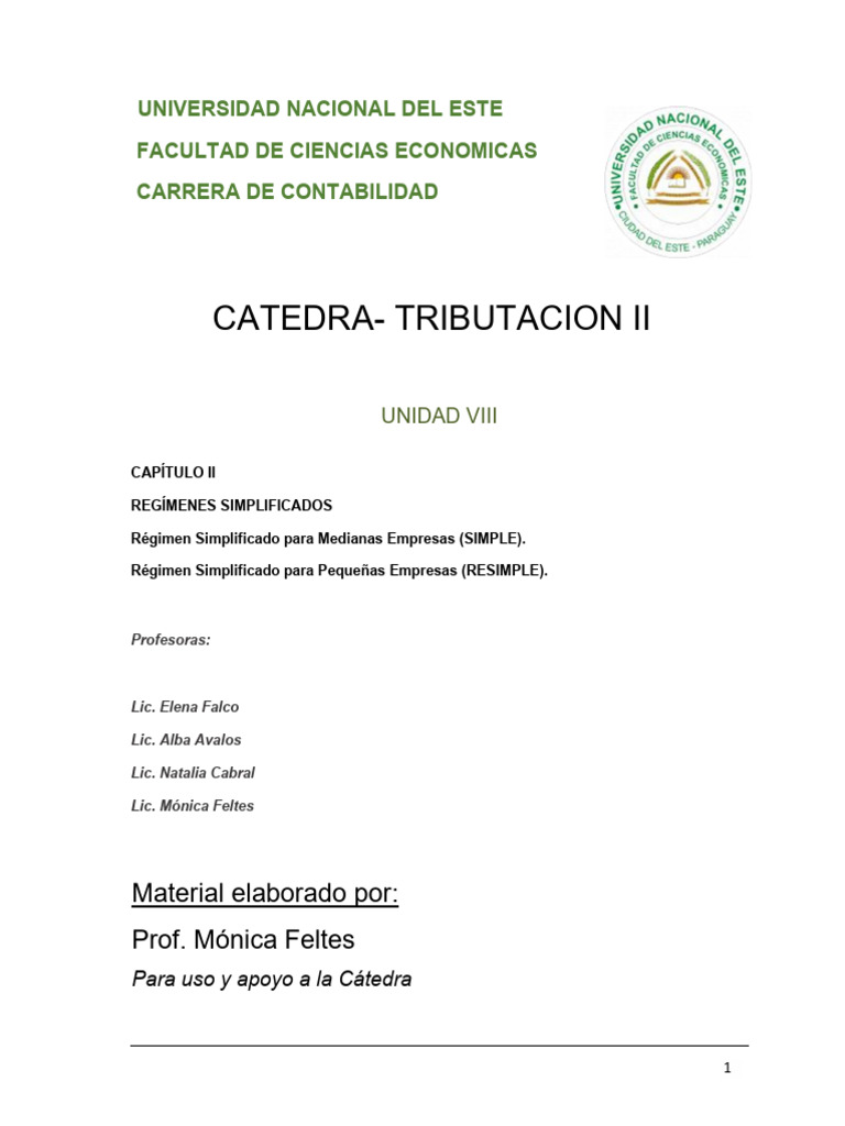 Unidad VIII - IRE SIMPLE Y RE SIMPLE | PDF