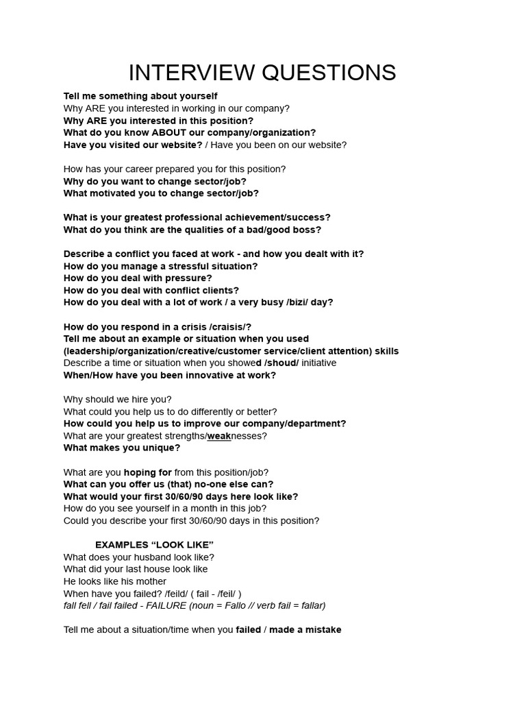 Interview Questions | PDF