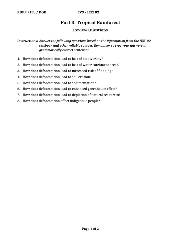 IEE102 - P3 - Review Questions | PDF