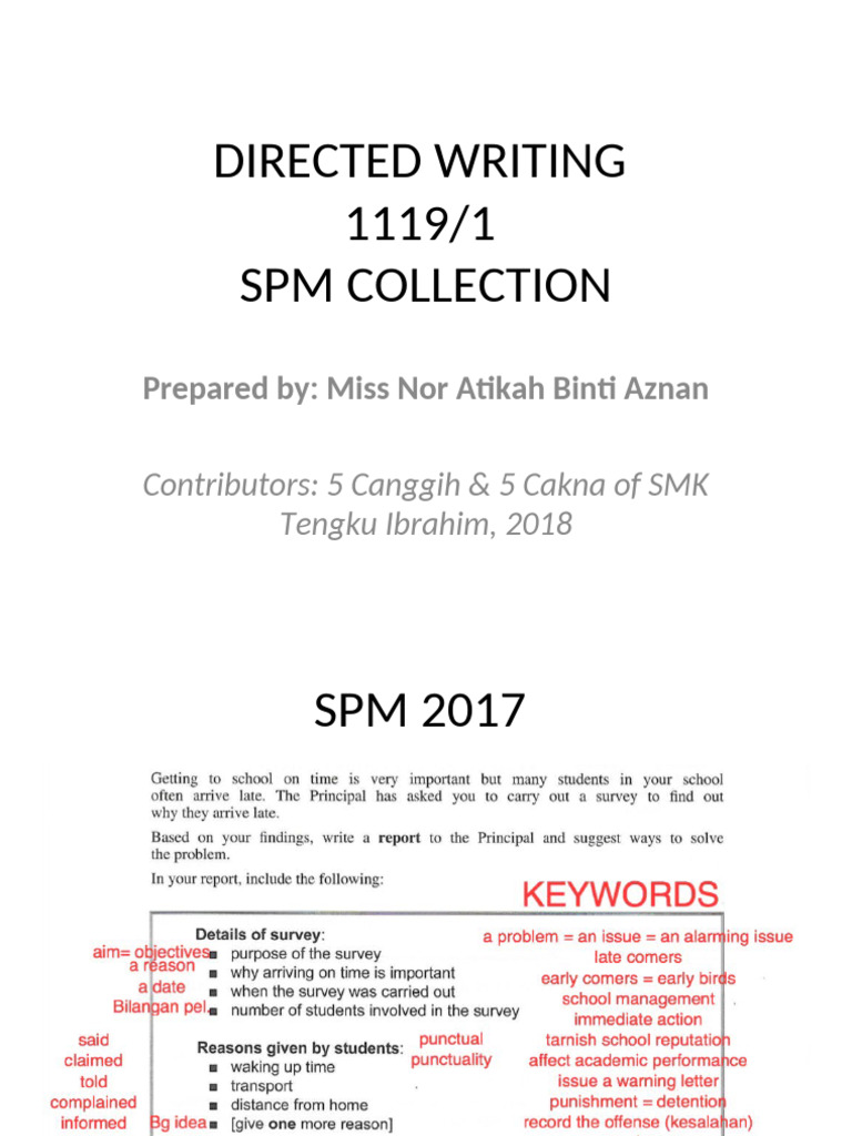 Sample Essay For SPM 2017 | PDF
