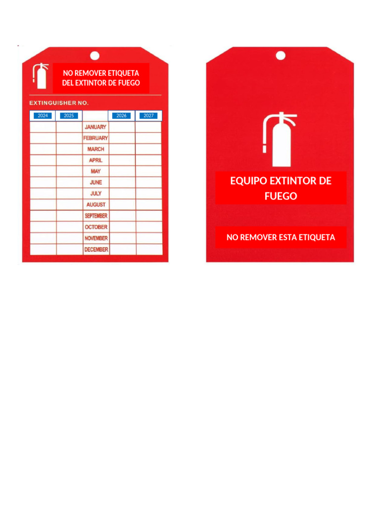 ETIQUETAS EXTINTORES | PDF