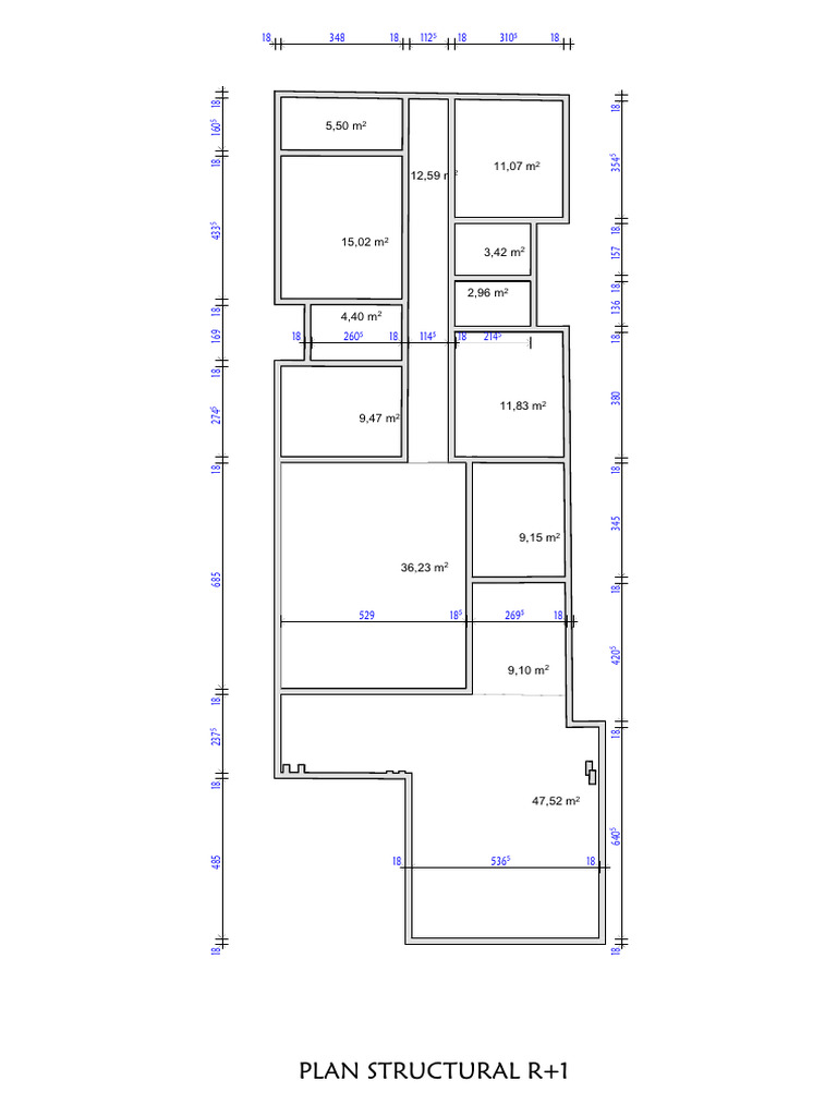 Plan Structural R+1: Gspublisherversion 0.62.100.100 | PDF