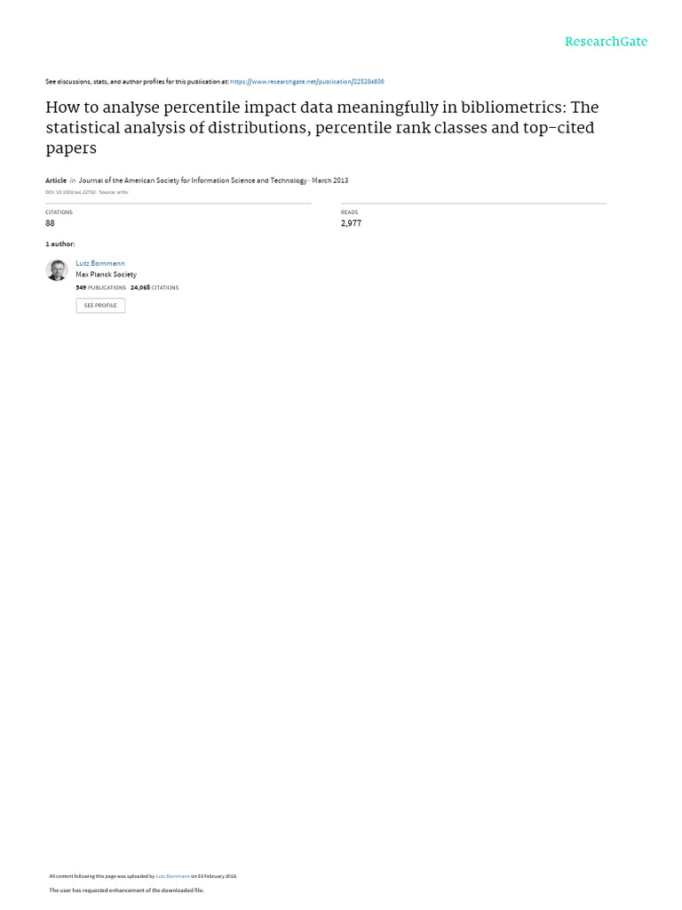 How To Analyse Percentile Impact Data Meaningfully | PDF How To Analyse Percentile Impact Data Meaningfully | PDF
