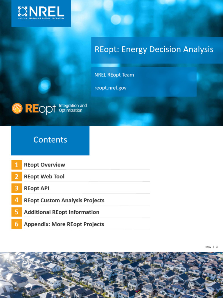 REopt Energy Decision Analysis | PDF