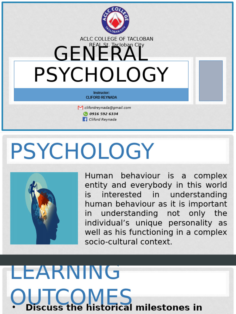 Week 1-2 General Psychology | PDF | Psychological Concepts | Liberal ...