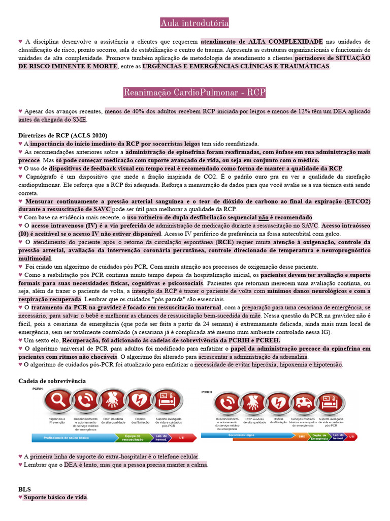Aula 1 - ATLS e XABCDE | PDF
