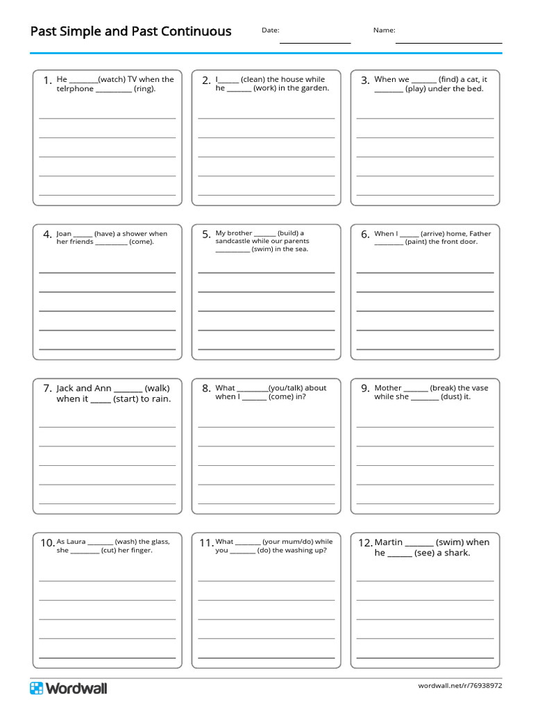 past-simple-and-past-continuous-writing-frame | PDF