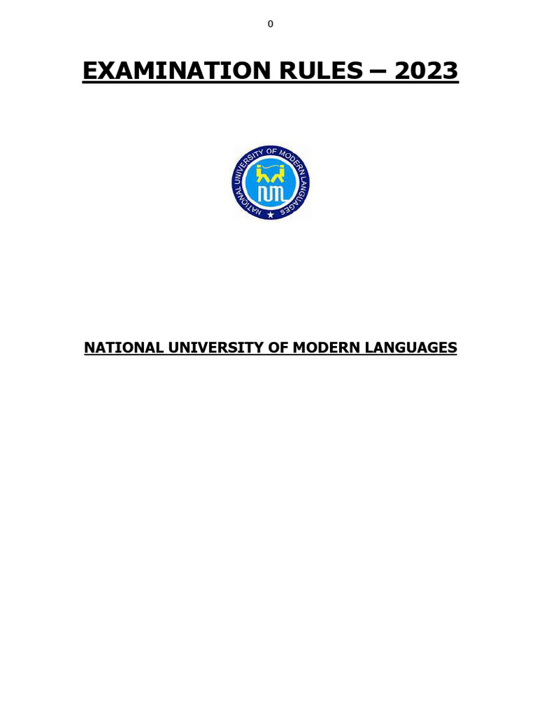 Exams Rules 2023 | PDF