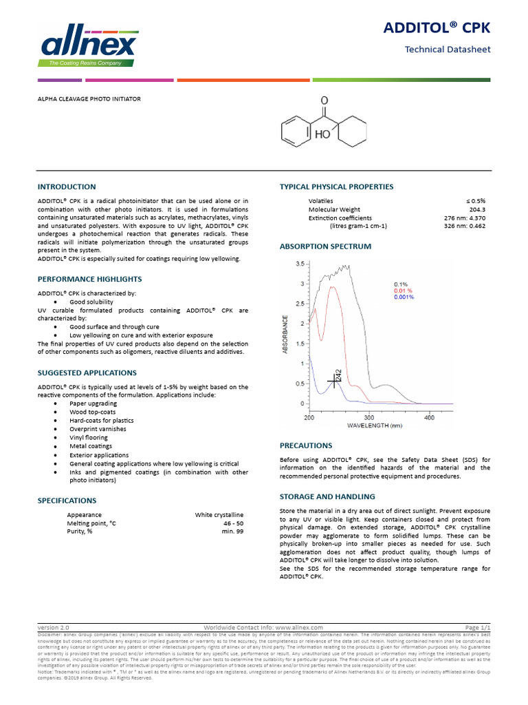 ADDITOL-CPK_EN_A4 | PDF