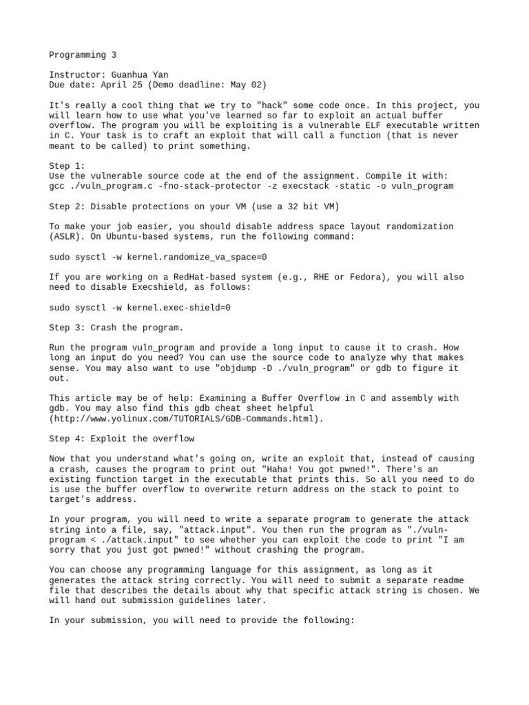 Program Assignment 3 | PDF