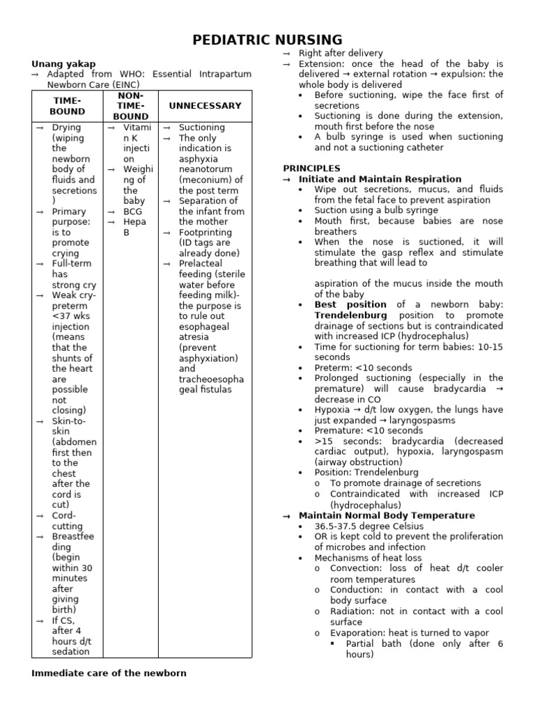 Pediatric Nursing | PDF