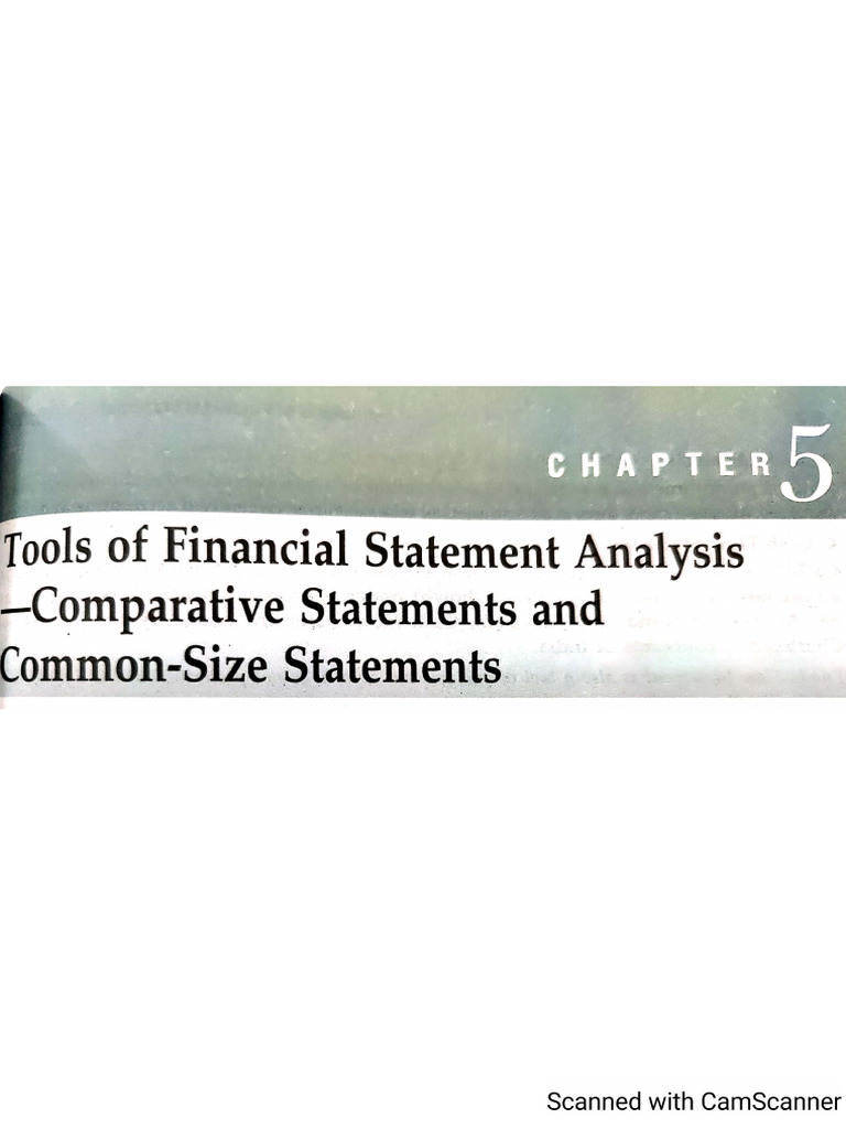 CH 5 - Comparative Statements and Common Size Statements | PDF