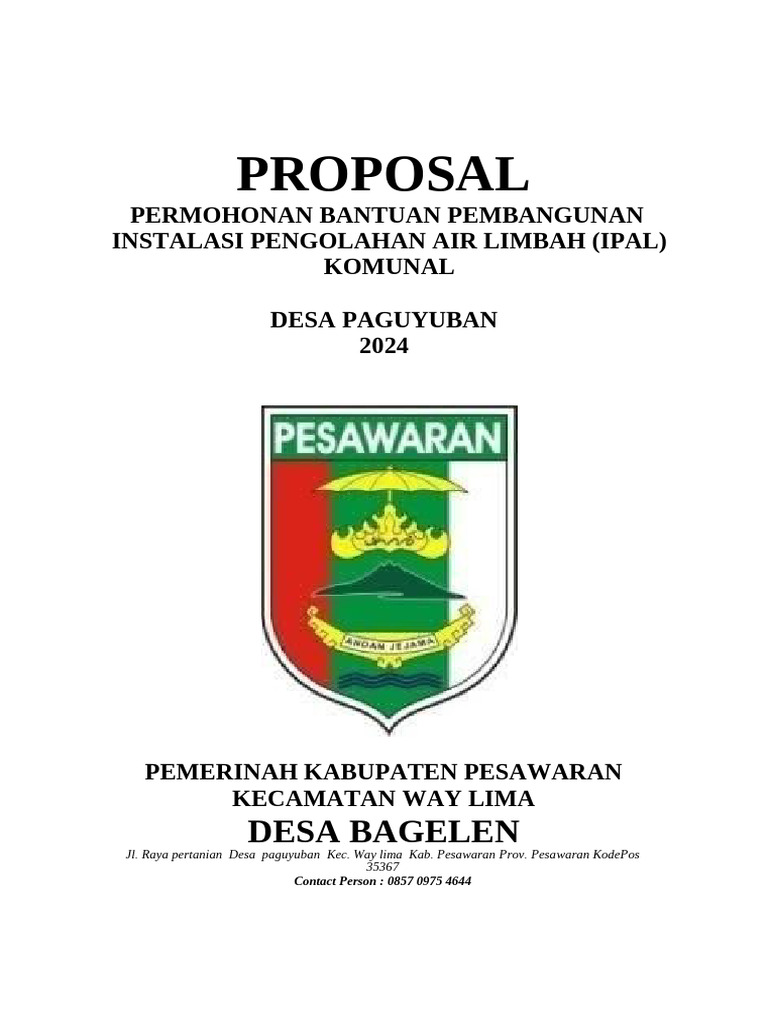 Proposal IPAL KOMUNAL 2024 | PDF
