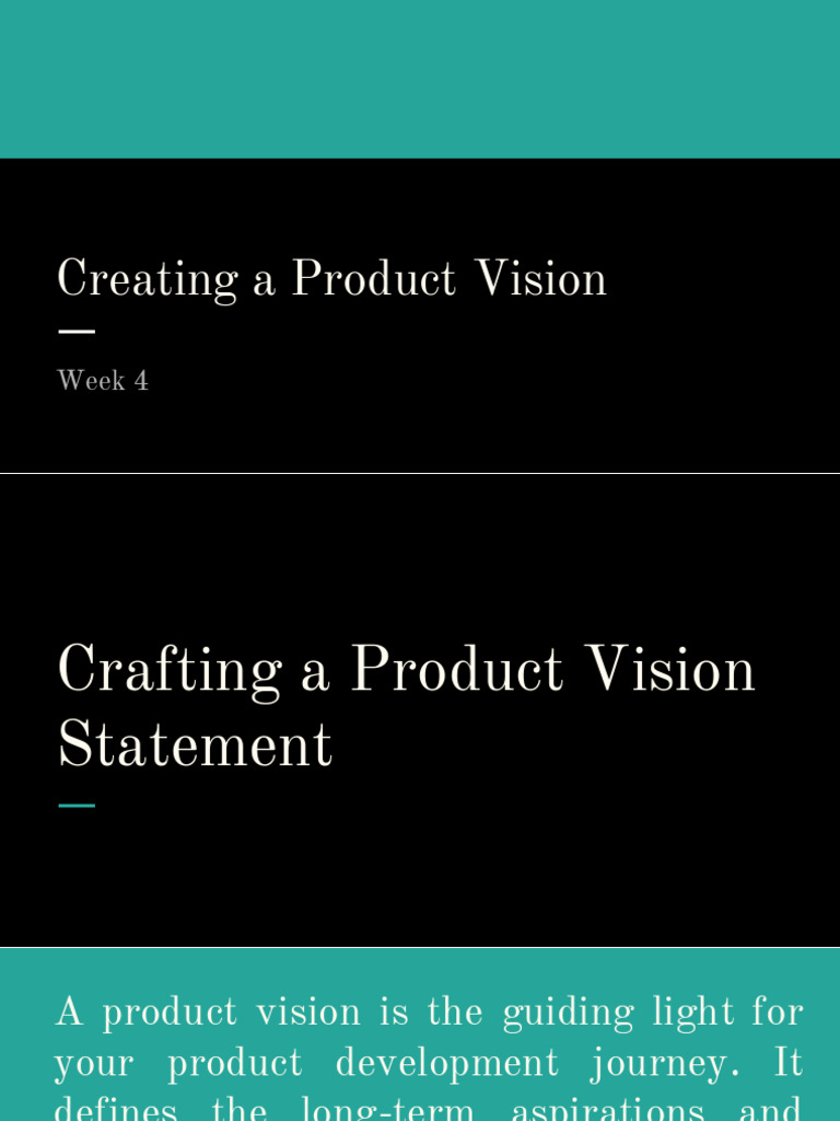 Creating A Product Vision | PDF