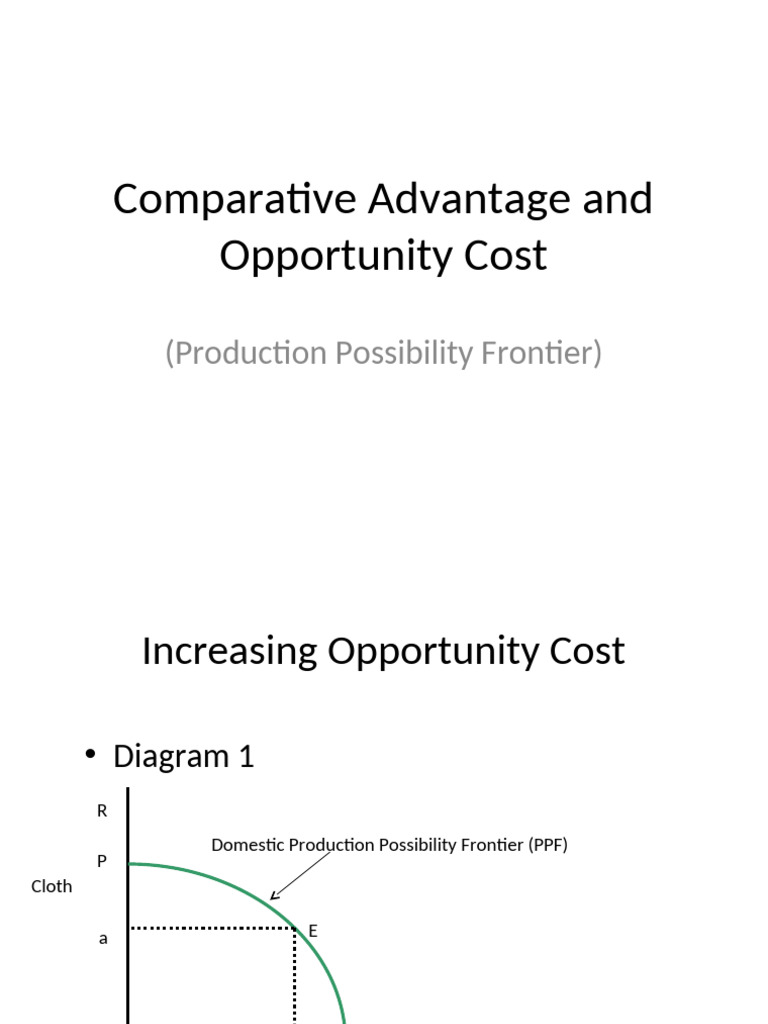 Comparative Advantage and Opportunity Cost: (Production Possibility ...