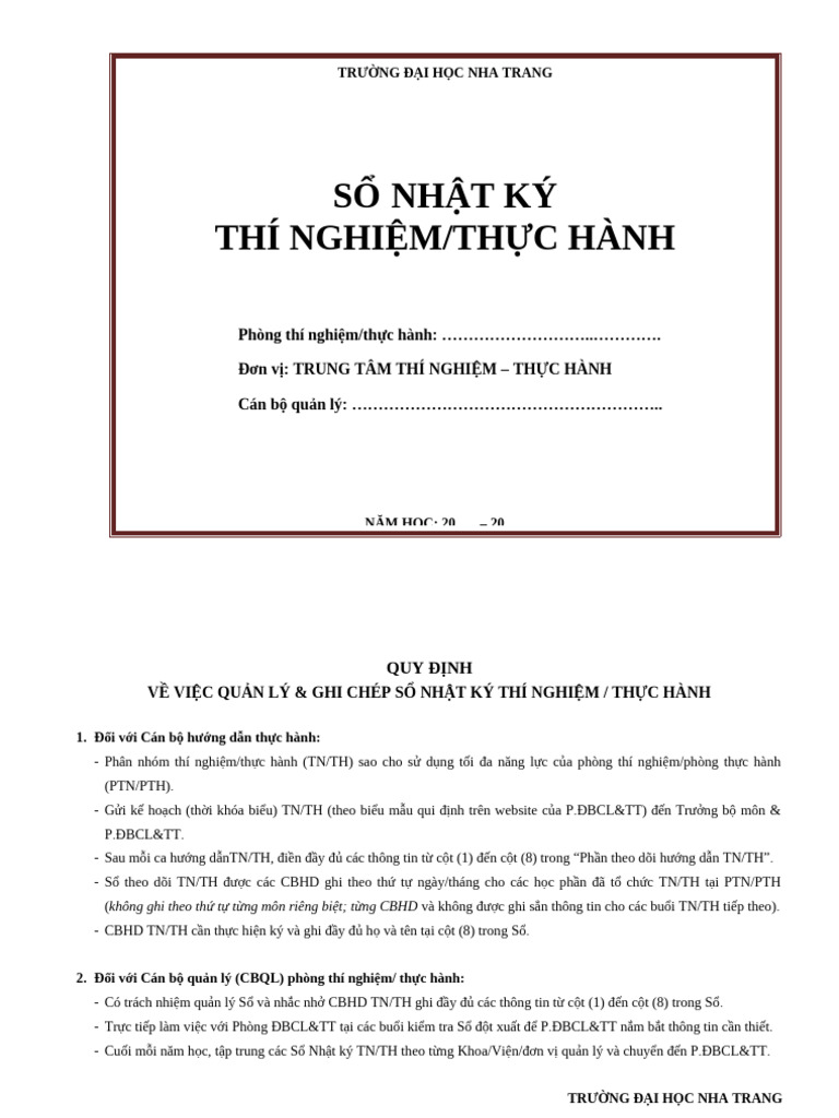 Mau So Nhat Ky Thuc Hanh - 27 - 10 - 2016 | PDF