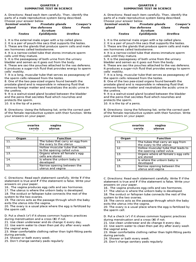 Q2 Summative No. 1 | PDF